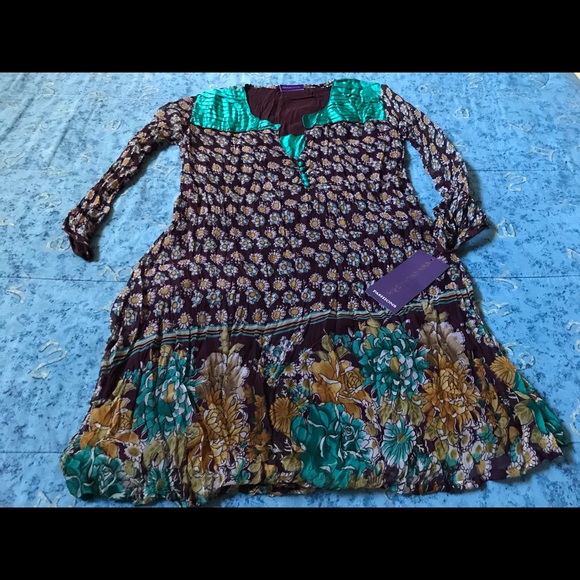 Reflections | Dresses | Nwt Georgette And Silk Indian Mini Dress Kameez ...